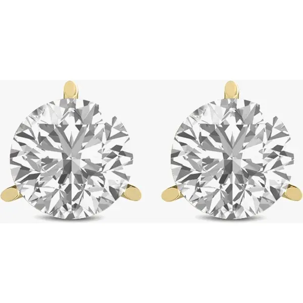 SEREIA OFFICIAL 14k Gold 4 Carat Diamond Stud Earrings - Yellow Gold