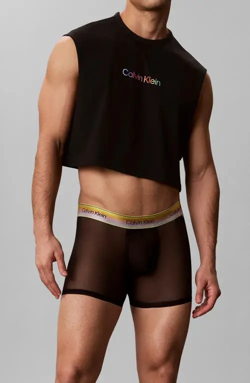 Calvin Klein Pride Sheer Mesh Boxer Briefs - Black