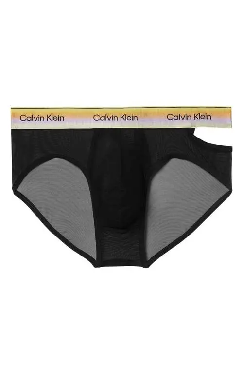 Calvin Klein Pride Sheer Mesh Briefs - Black