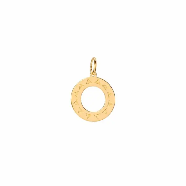 GALER 14k Yellow Gold Sun Pendant - Gold/yellow