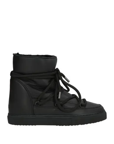 Inuikii Padded Leather Lace-up Ankle Boots - Black