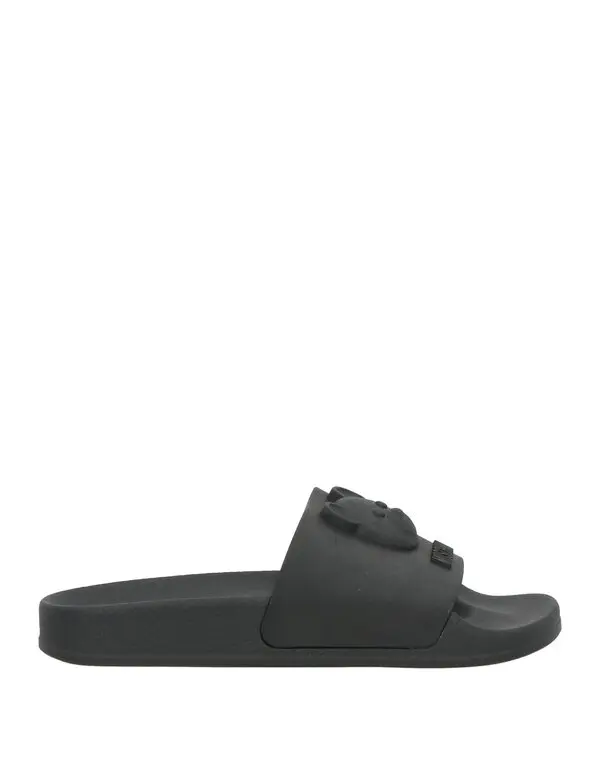 Moschino Rubber Pool Slides With Embossed Logo Detail