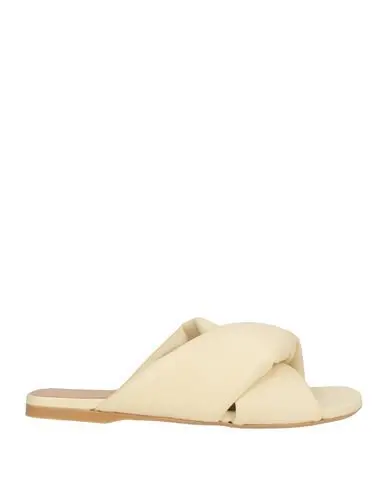 JW Anderson Leather Slides - White