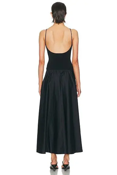 ST. AGNI Open Back Midi Dress