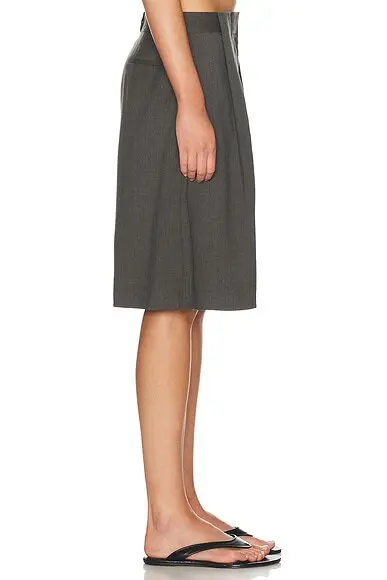 ST. AGNI Wool Pleat Loop Short