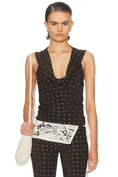 SIEDRES Hunni Top With Studded Detailing