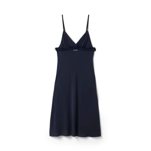 Miu Miu Embroidered Marocain Crepe Dress