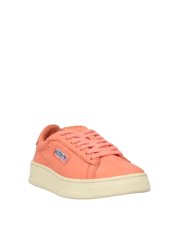 AUTRY Low-top Sneakers In Goat Skin - Orange