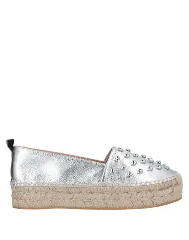 Moschino Metallic Leather & Textile Espadrilles