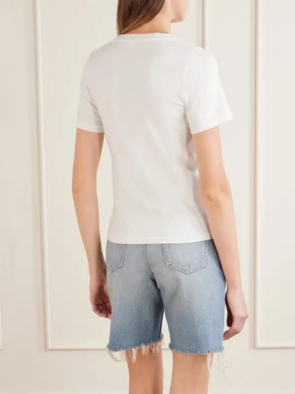 Chloé Printed Cotton Jersey T-shirt - White