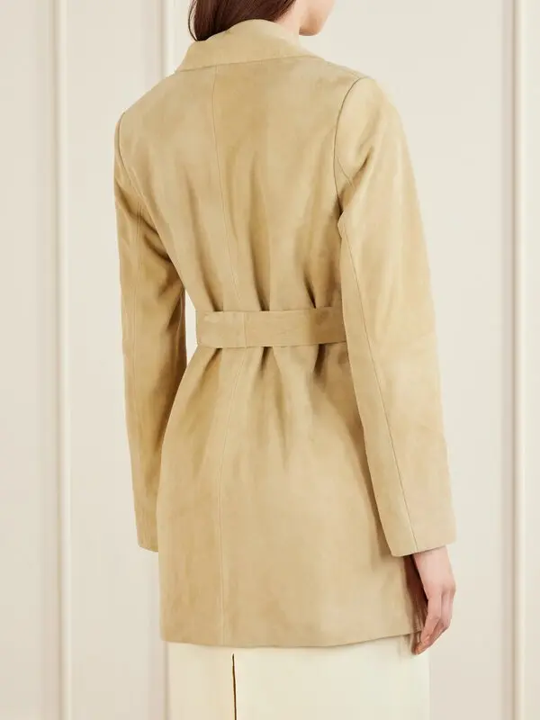 Nour Hammour Belted Suede Jacket