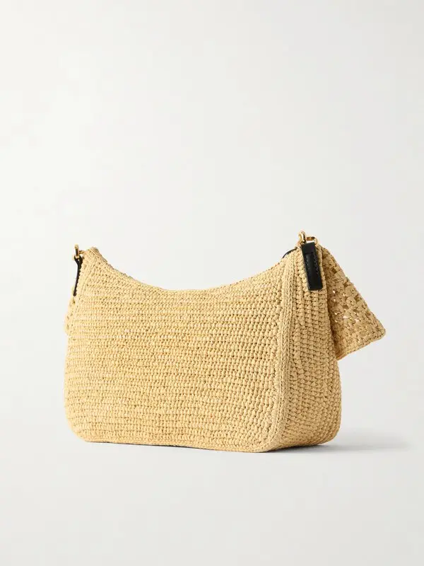 Loewe Ola Medium Embellished Raffia Shoulder Bag - Neutrals
