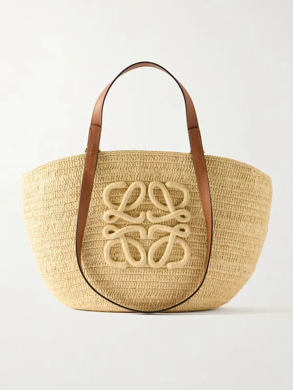 Loewe Eclipse Basket Medium Raffia Tote - Neutrals