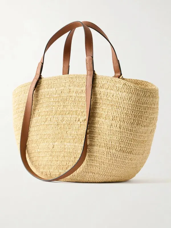 Loewe Eclipse Basket Medium Raffia Tote - Neutrals