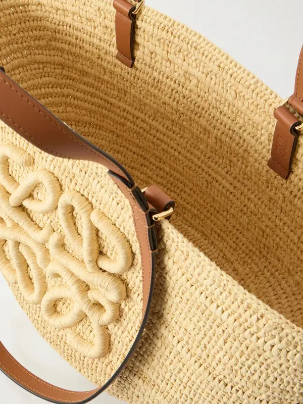 Loewe Eclipse Basket Medium Raffia Tote - Neutrals