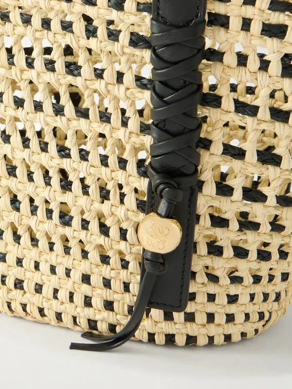 Loewe Braid Basket Raffia Shoulder Bag - Neutrals