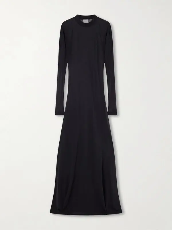 Balenciaga Sheer Cotton-blend Maxi Dress