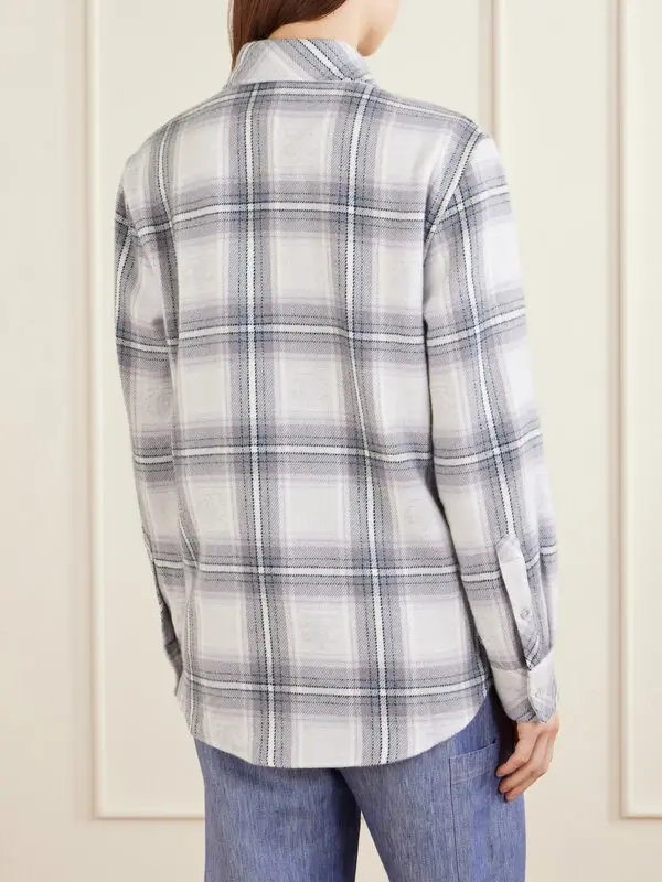GOD’S TRUE CASHMERE God's True Cashmere Cloud Light Tartan Cashmere Shirt