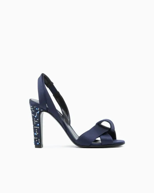 Giorgio Armani Embellished High Heel Slingback Sandals