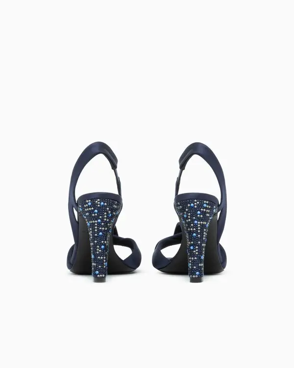 Giorgio Armani Embellished High Heel Slingback Sandals