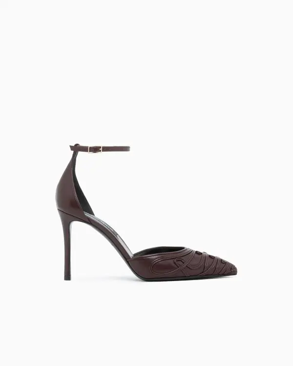 Giorgio Armani Decollete Shoe Leather Pumps - Burgundy