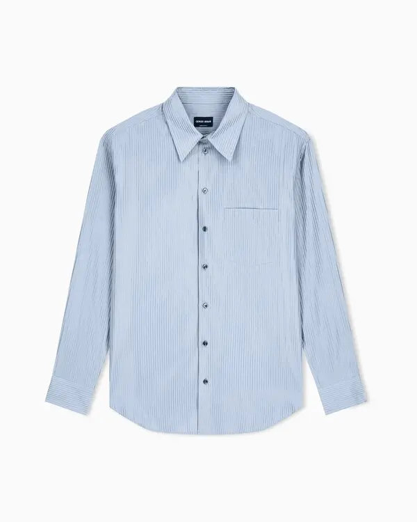 Giorgio Armani Striped Cotton And Silk Shirt