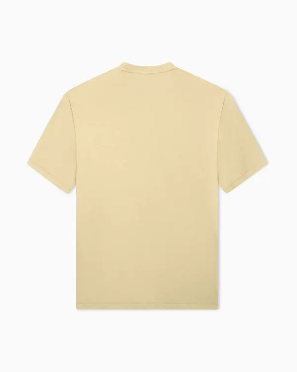 Giorgio Armani T-shirt Regular Fit Organic Cotton Interlock Jersey - Beige