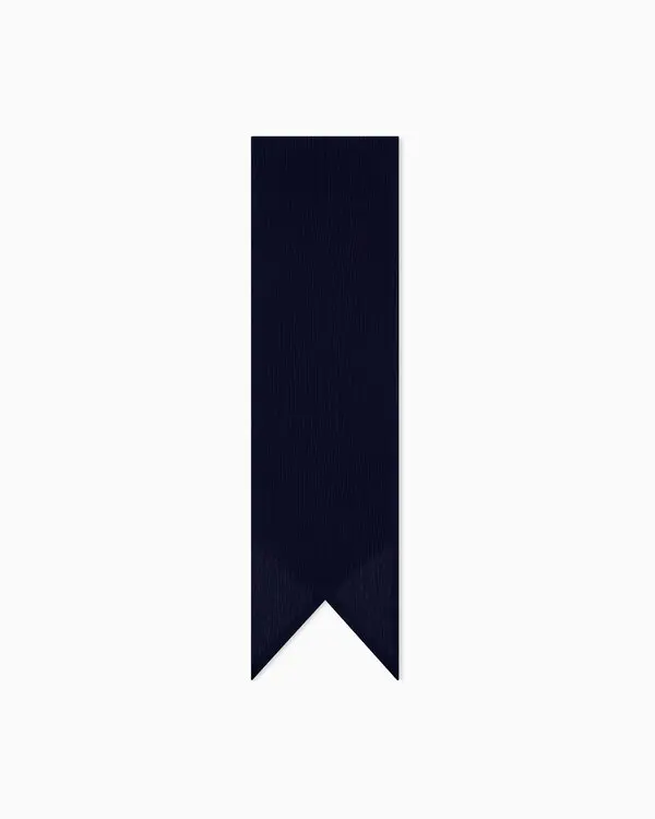 Giorgio Armani Silk-blend Crepon Scarf - Navy Blue