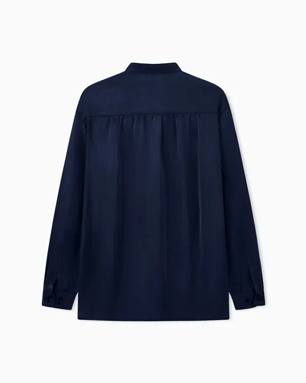 Giorgio Armani Shirt Oversized In Light Lyocell Satin With A Cotton Lining