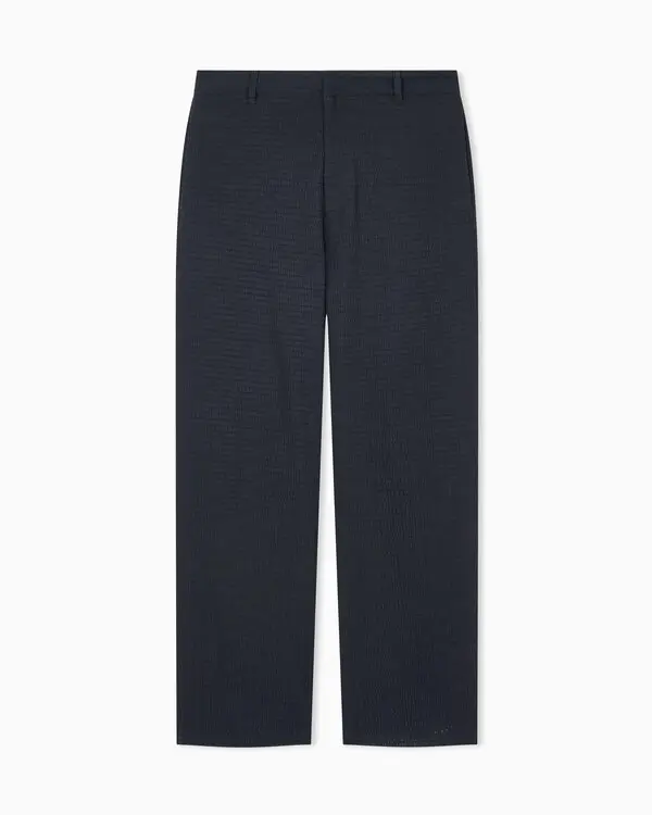 Giorgio Armani Oversized Seersucker Trousers