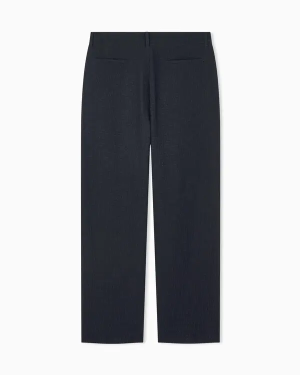Giorgio Armani Oversized Seersucker Trousers