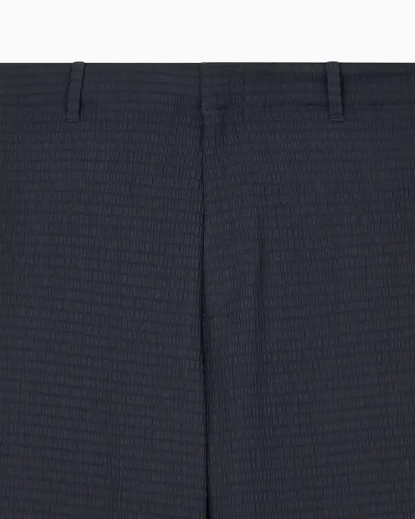 Giorgio Armani Oversized Seersucker Trousers