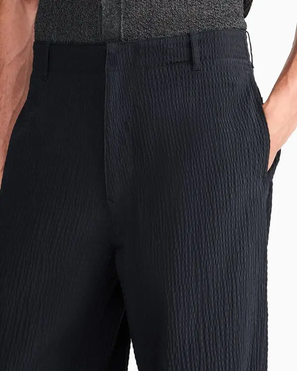 Giorgio Armani Oversized Seersucker Trousers