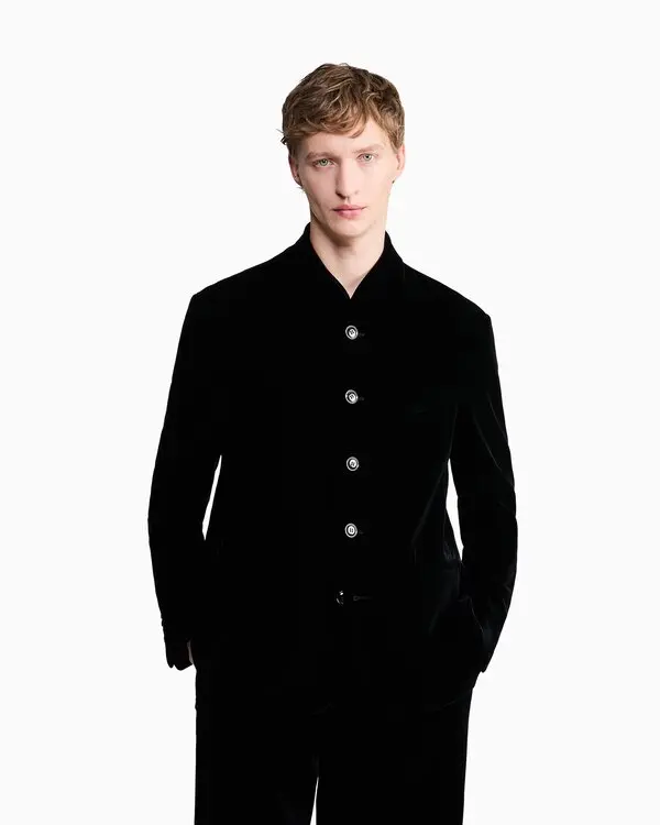 Giorgio Armani Blazer One Shot Stretch Viscose And Cupro Velvet