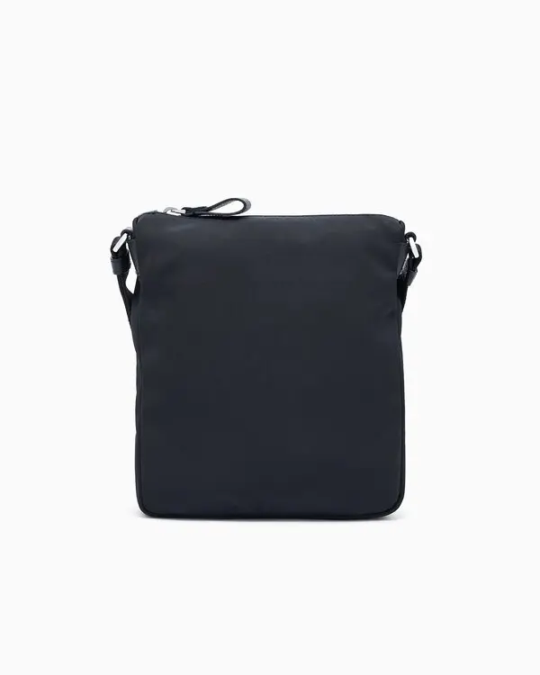 Giorgio Armani Nylon And Pebbled Leather Crossbody Bag