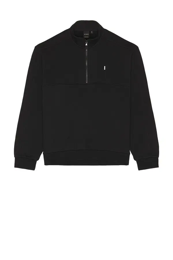 WHITESPACE Quarter Zip Sweatshirt - Black