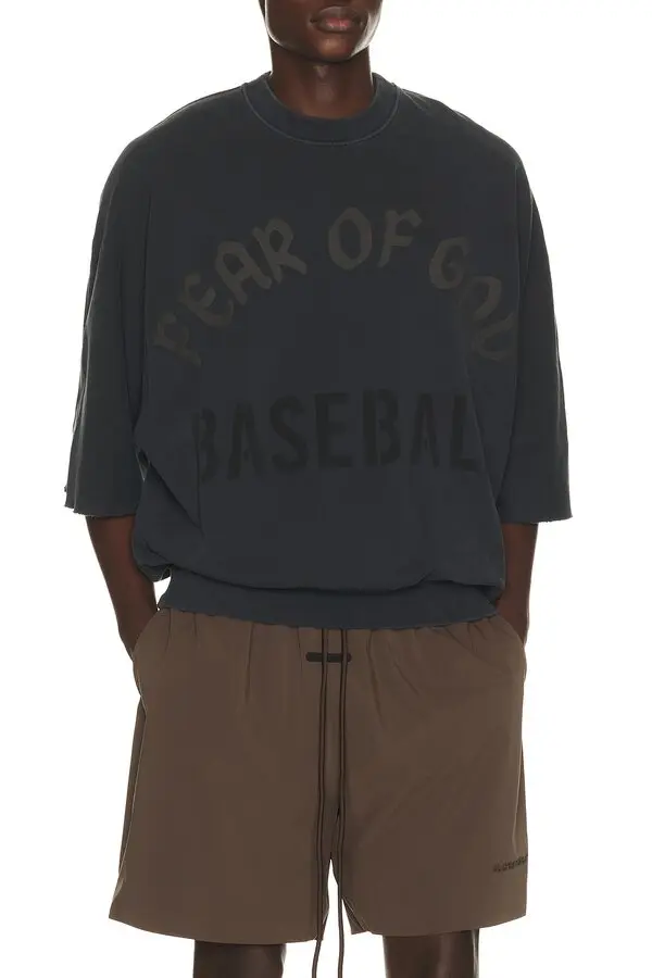 Fear Of God French Terry Crewneck Sweatshirt - Black