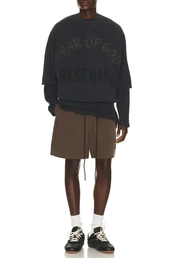 Fear Of God French Terry Crewneck Sweatshirt - Black