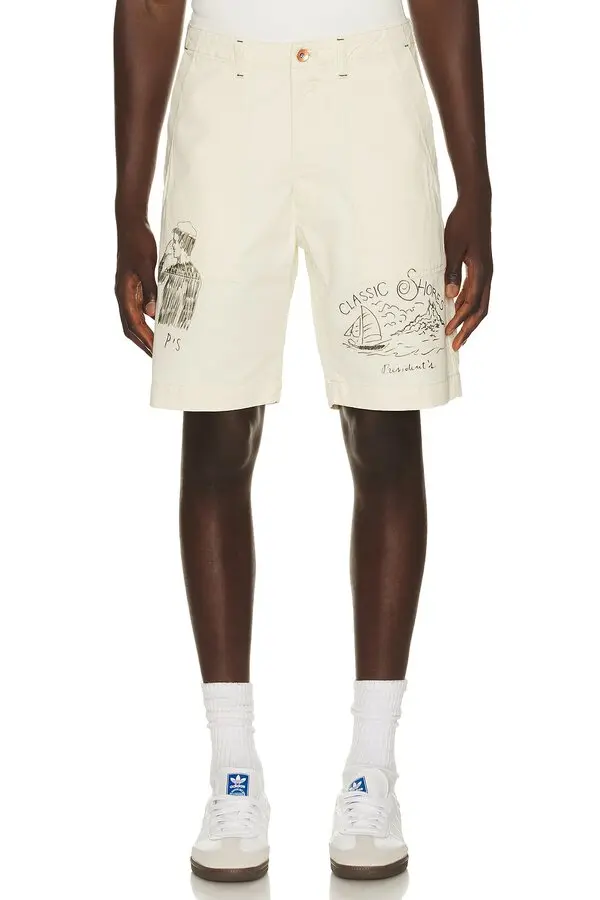 President's Bermuda Fatigue Shorts - Ecru