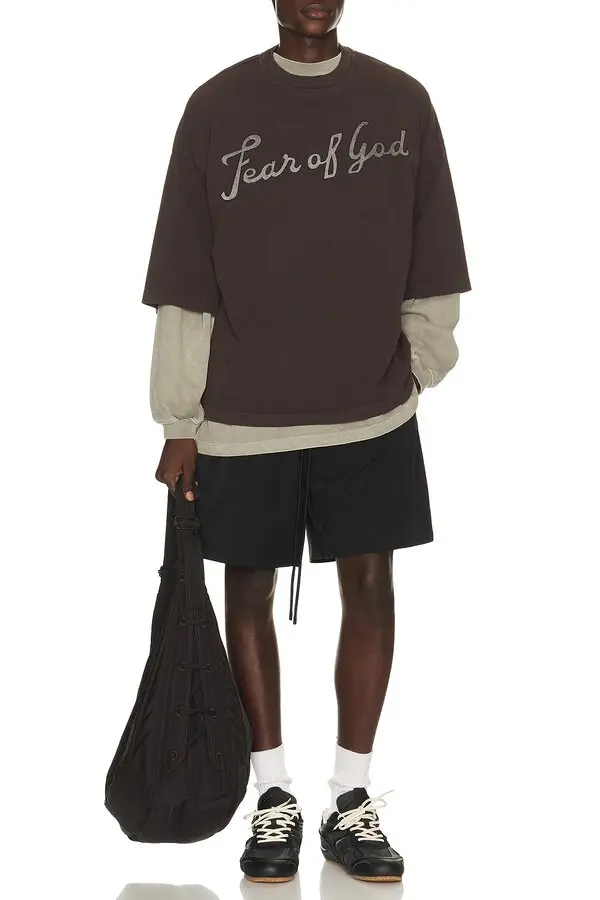 Fear Of God Heavyweight Jersey 43 Tee In Chocolate