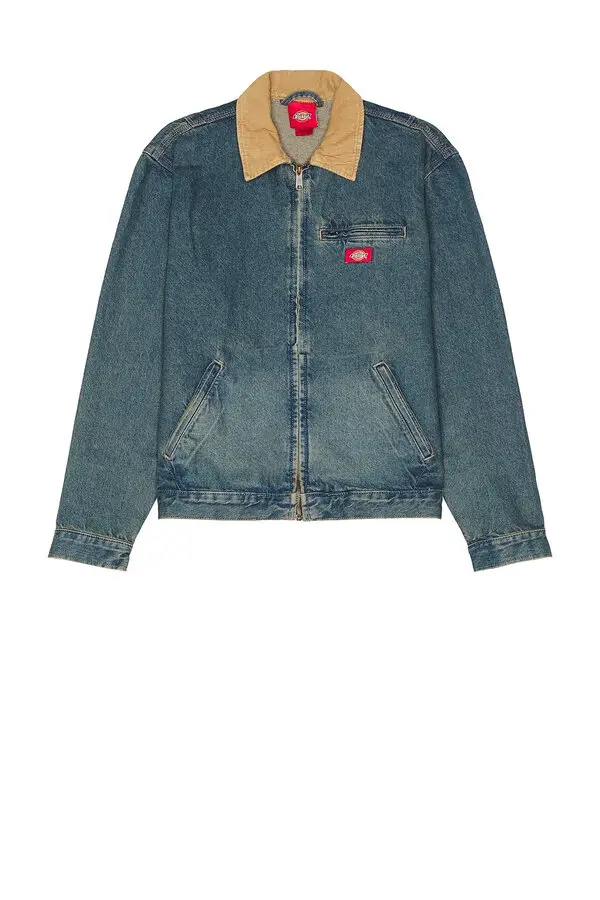 Dickies Denim Chore Jacket With Corduroy Collar