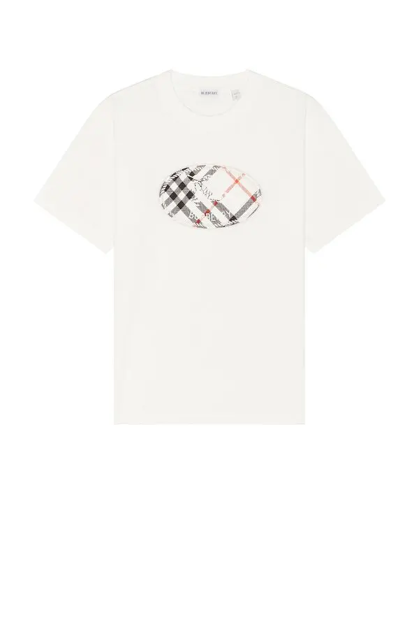 Burberry Ryan Knightstamp T-shirt In Ivory