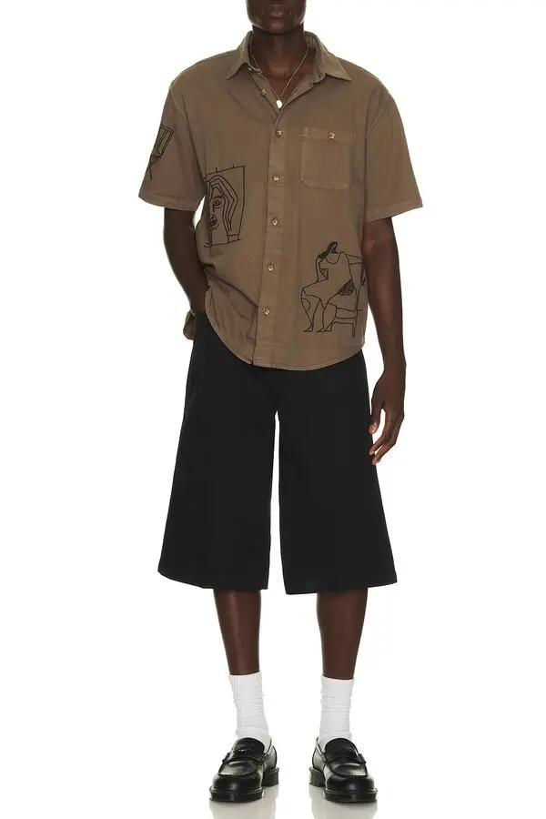 PARRA Crooked Face Short Sleeve Shirt