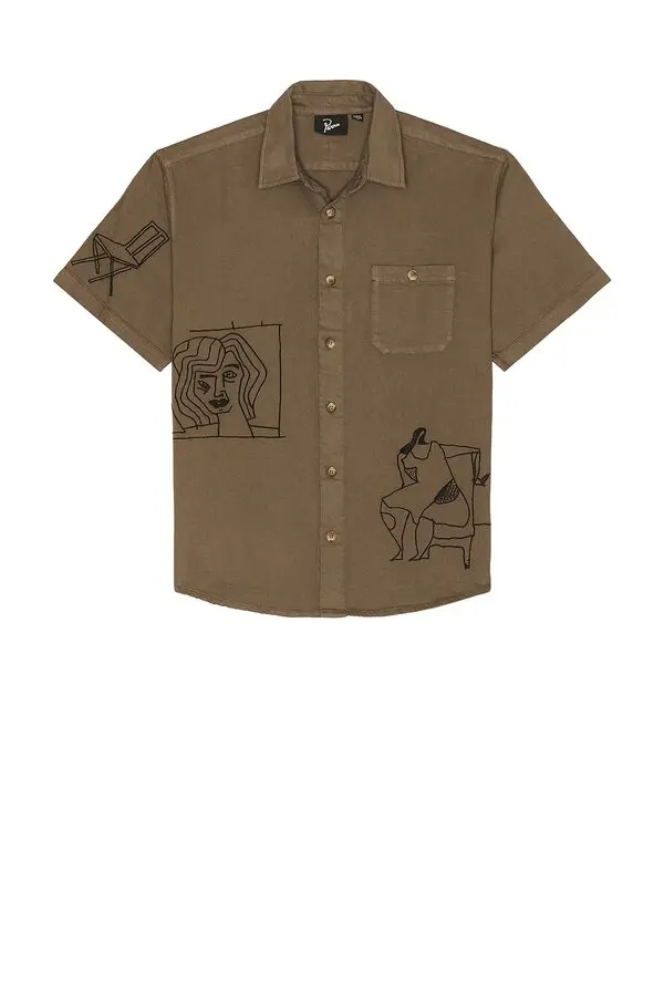 PARRA Crooked Face Short Sleeve Shirt