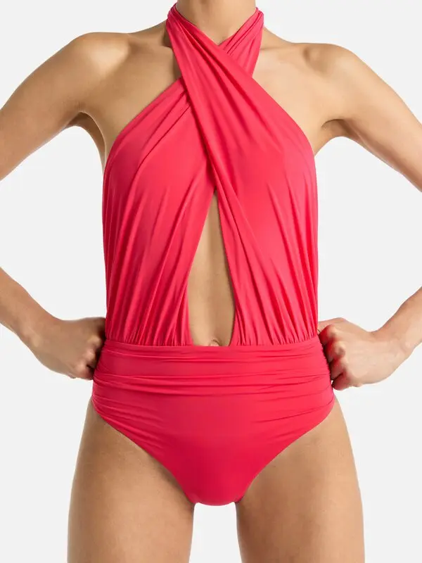 Balmain One-piece Halterneck Swimsuit