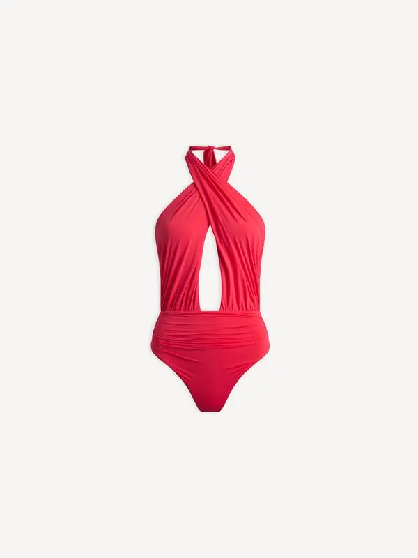 Balmain One-piece Halterneck Swimsuit