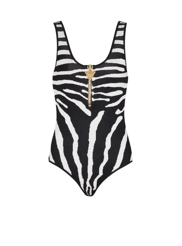 Balmain Zebra Jacquard Knit Body