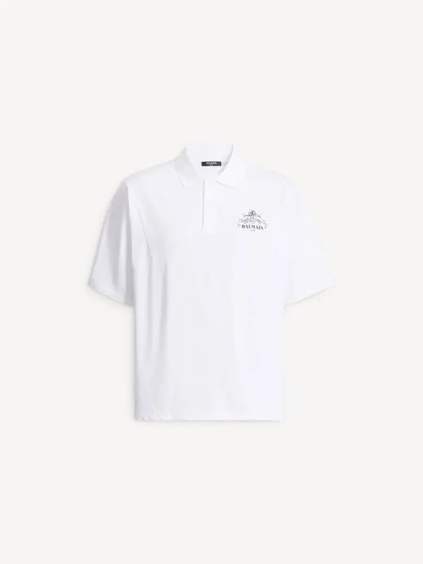 Balmain Printed Vine Polo