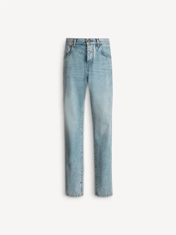 Balmain Faded Denim Loose-fit Jeans