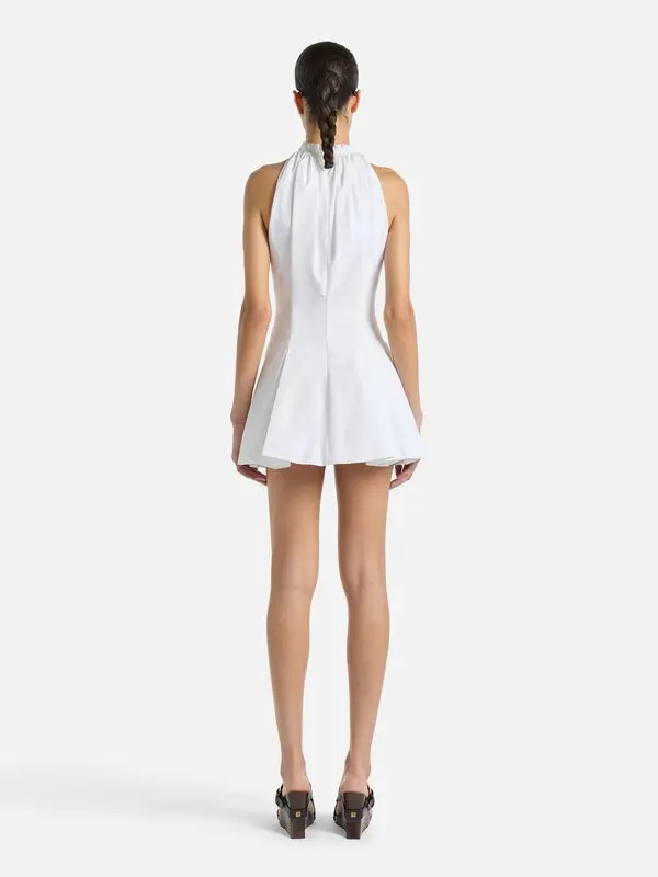 Balmain Flared Cotton Poplin Dress